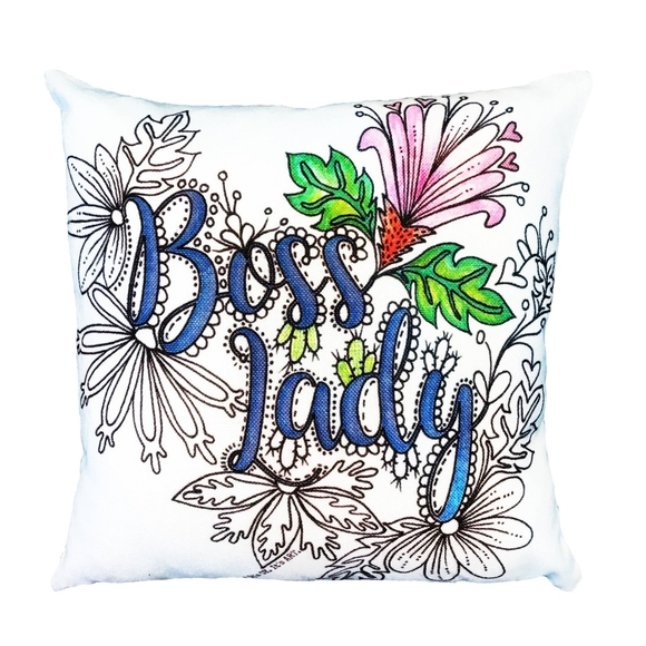Kooky'S Kloset | Accents | Boss Lady Throw Pillow Cover | Poshmark